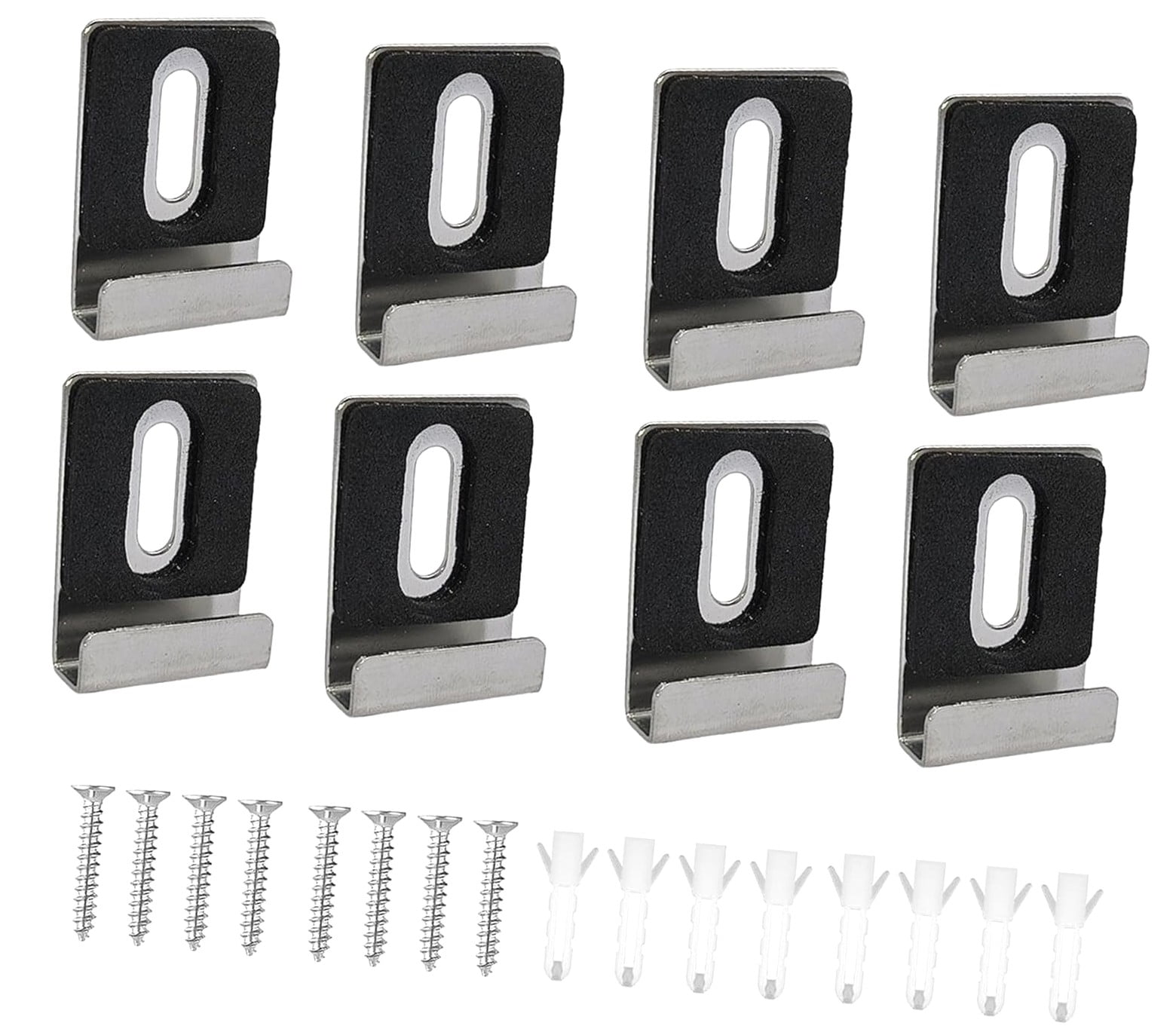 Coolnut 8pcs Mirror Holder Kit, Single Hole Metal Mirror Brackets with ...