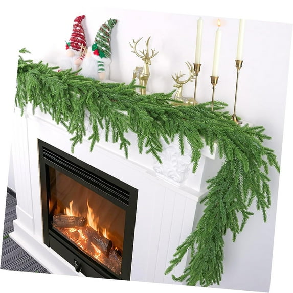 Coolnut 9 FT Christmas Norfolk Pine Garland Touch Artificial Faux ...