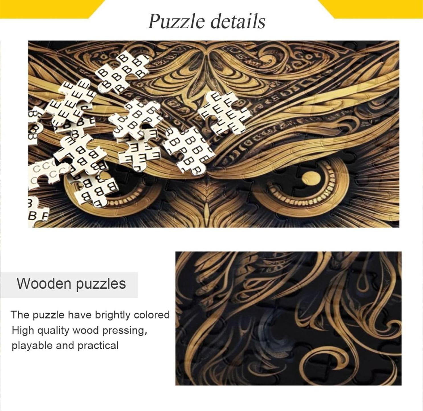 Coolnut Abstract Funny Owl Puzzles for Adults and Kids 500 Pieces ...