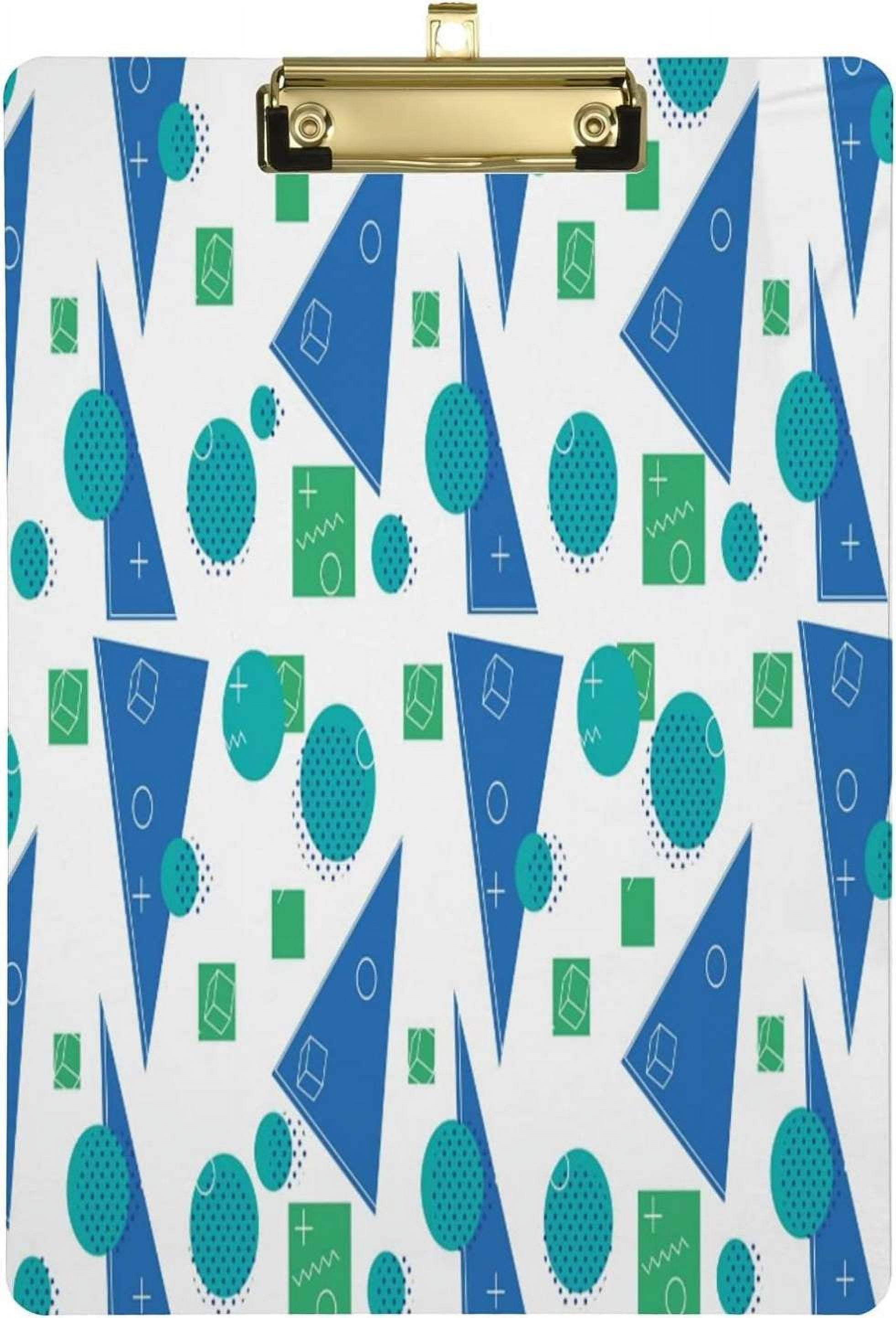 Coolnut Abstract Geometry 12.5"x9" Clipboard, Acrylic Fashion Letter A4 ...