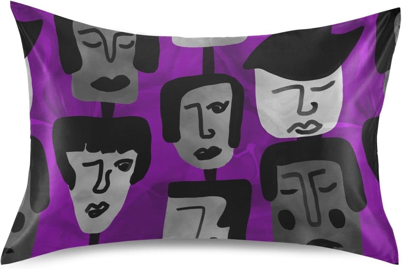 Coolnut Abstract Hand Drawing Woman Silky Satin Pillowcase, Luxury Soft ...