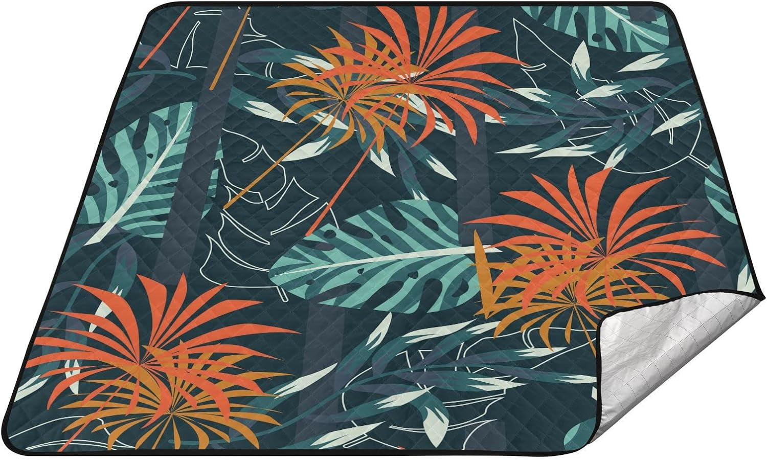 Coolnut Abstract Plant Leaves Large Picnic & Outdoor Beach Blanket ...