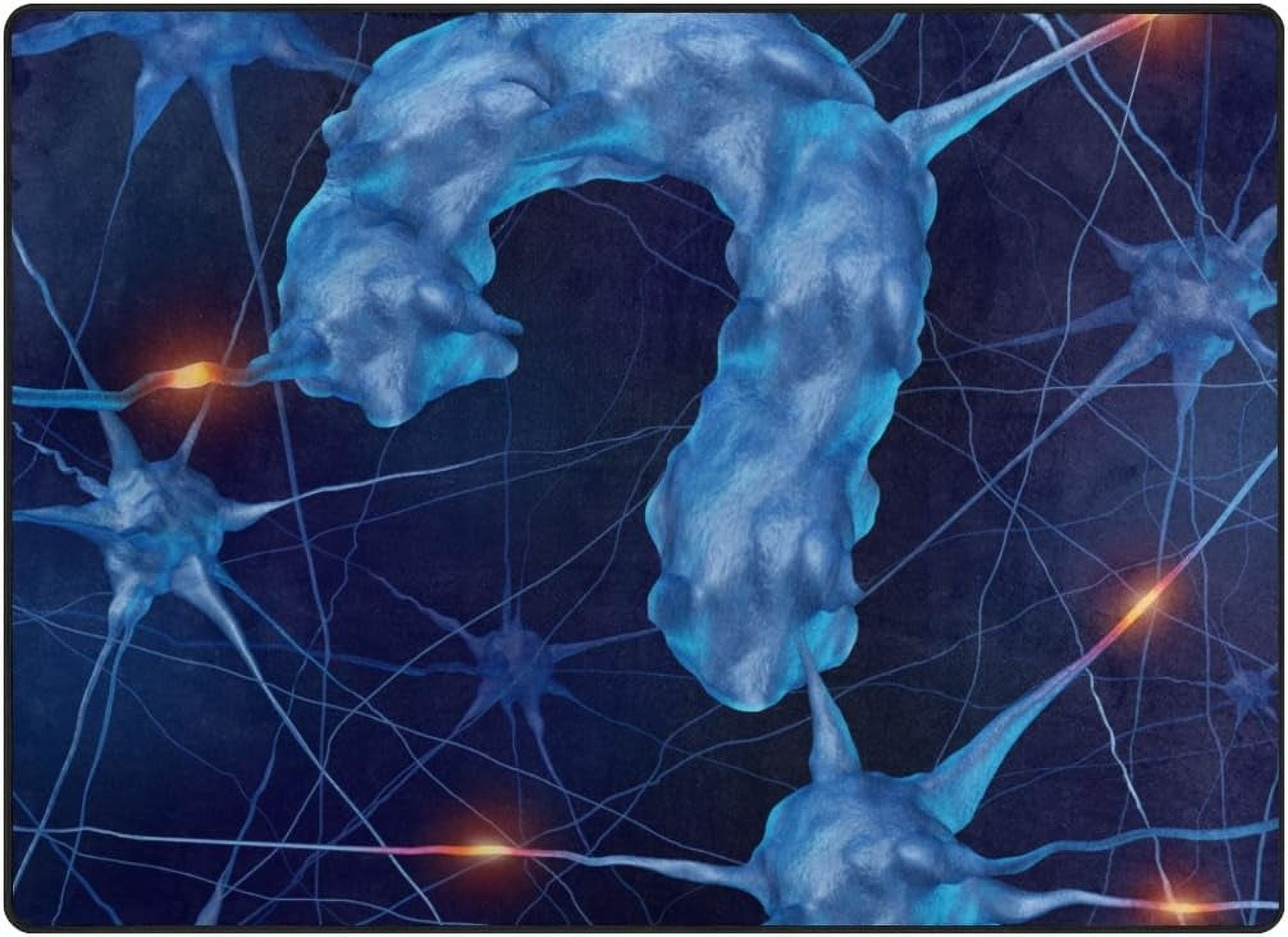 Coolnut Abstract Question Mark 80 x 58 inches Lightweight Soft Area Rug ...