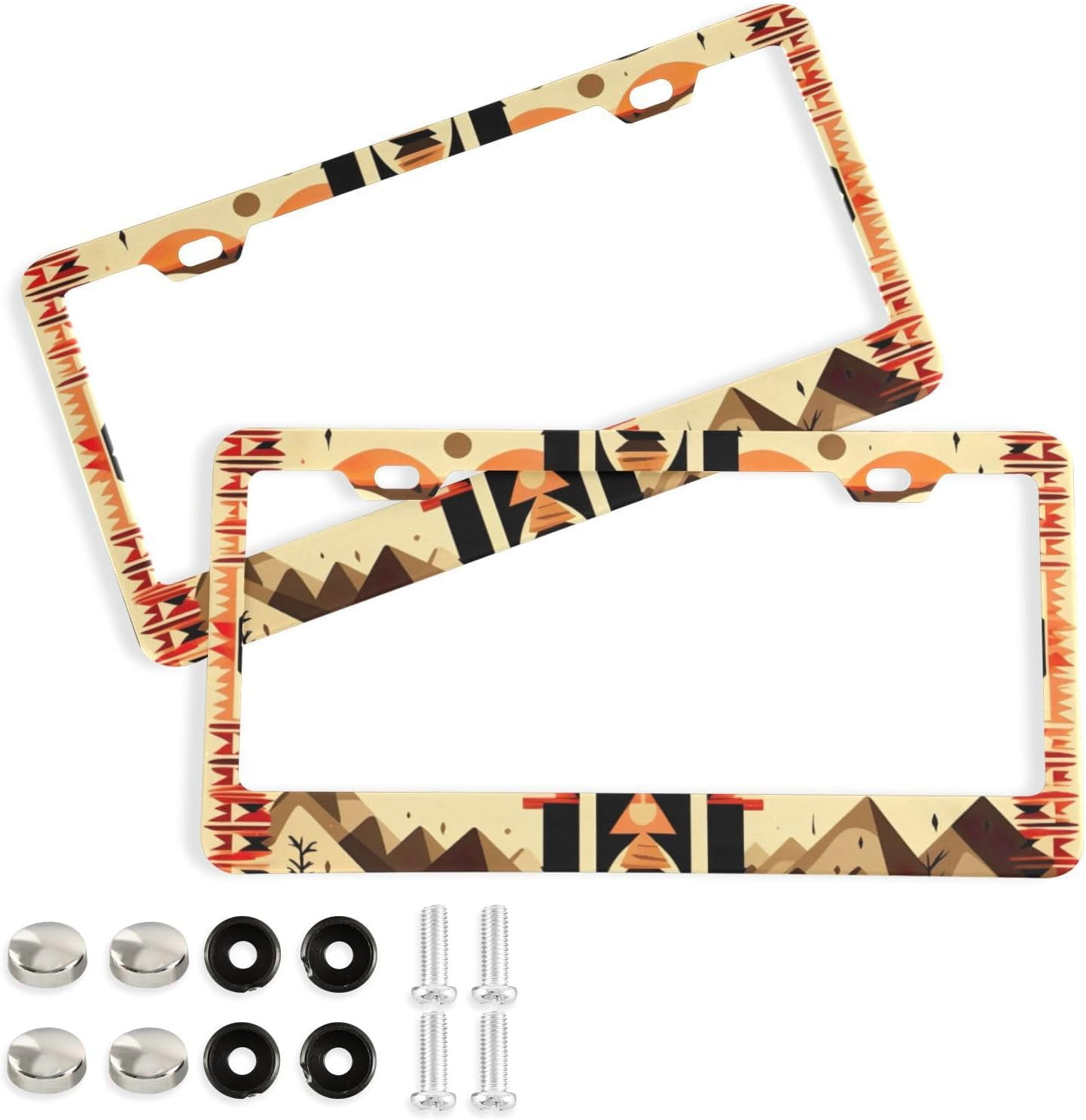 Coolnut Abstract Vector 2 Pack License Plate Frames,Universal Aluminum ...