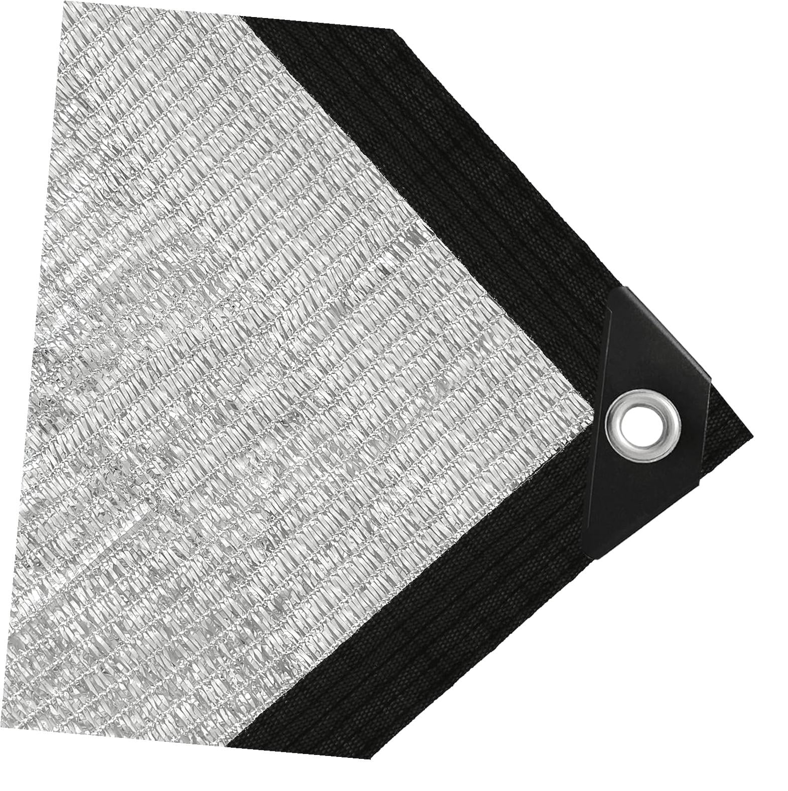 Coolnut Aluminum Shade Cloth 10x10', 80% Reflective Aluminum Tarp, Mesh ...