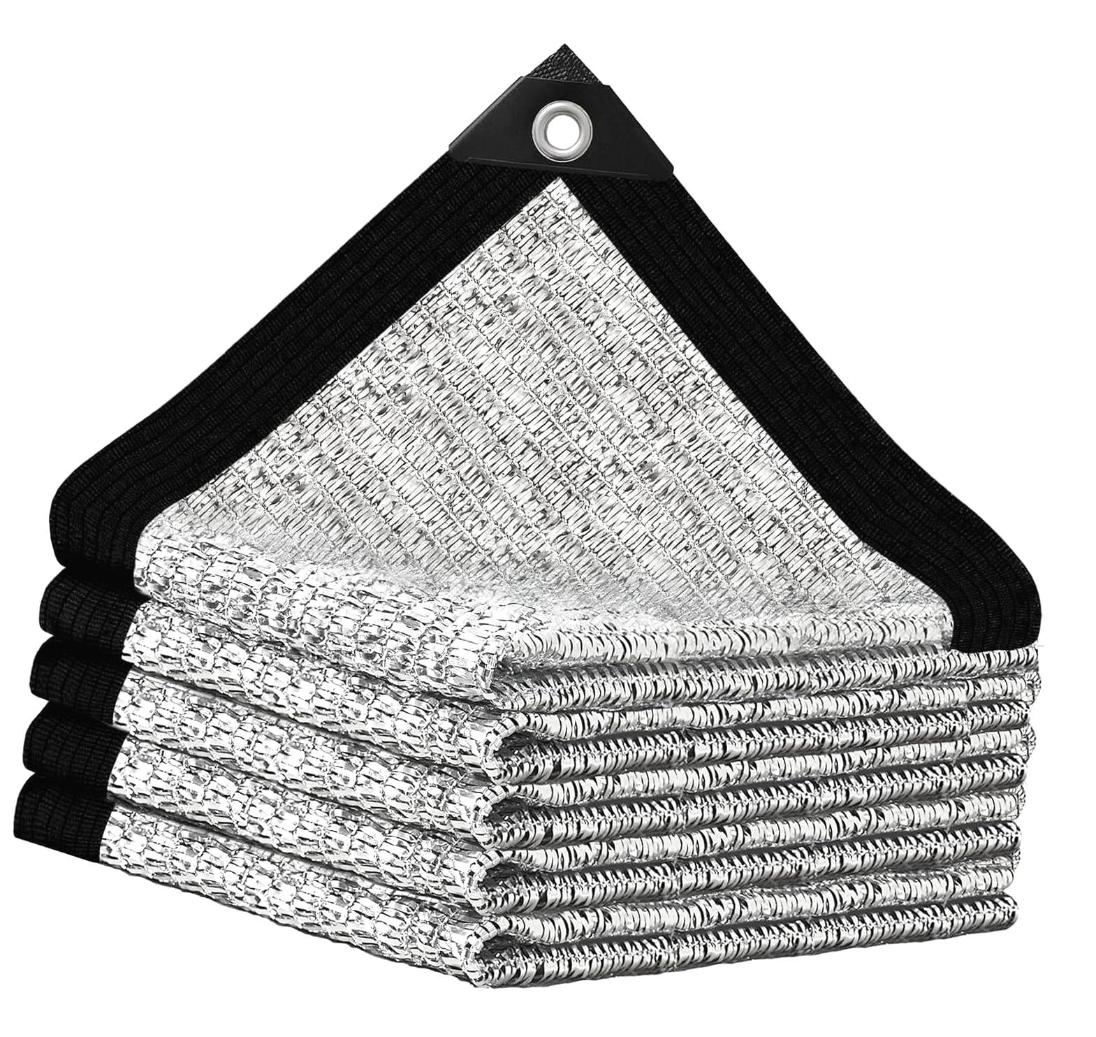 Coolnut Aluminum Shade Cloth 10x10', 80% Reflective Aluminum Tarp, Mesh ...