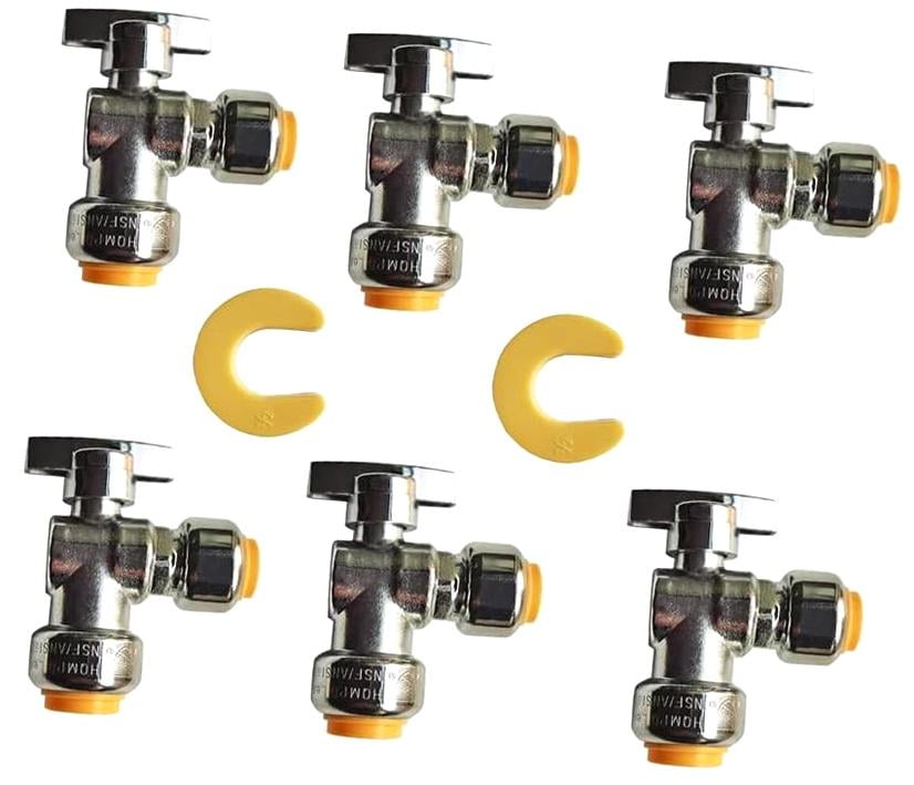 Coolnut Angle Stop Valve, 1/2" PTC x 3/8" No Compression Push Fit Angle ...
