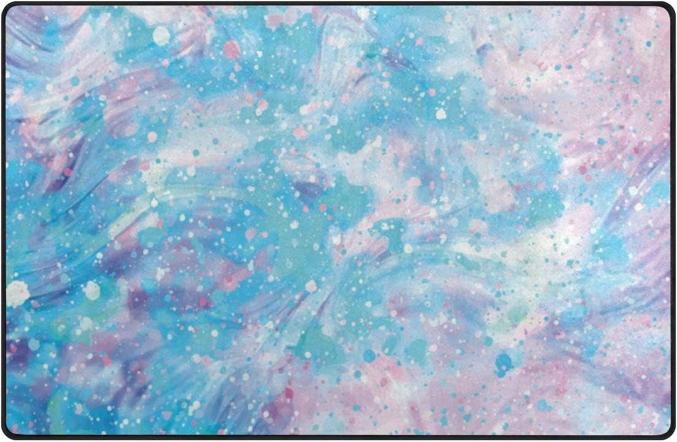Coolnut Area Rug 60 x 39 inch (5'x 3'3"), Carpet Watercolor Gemstone ...