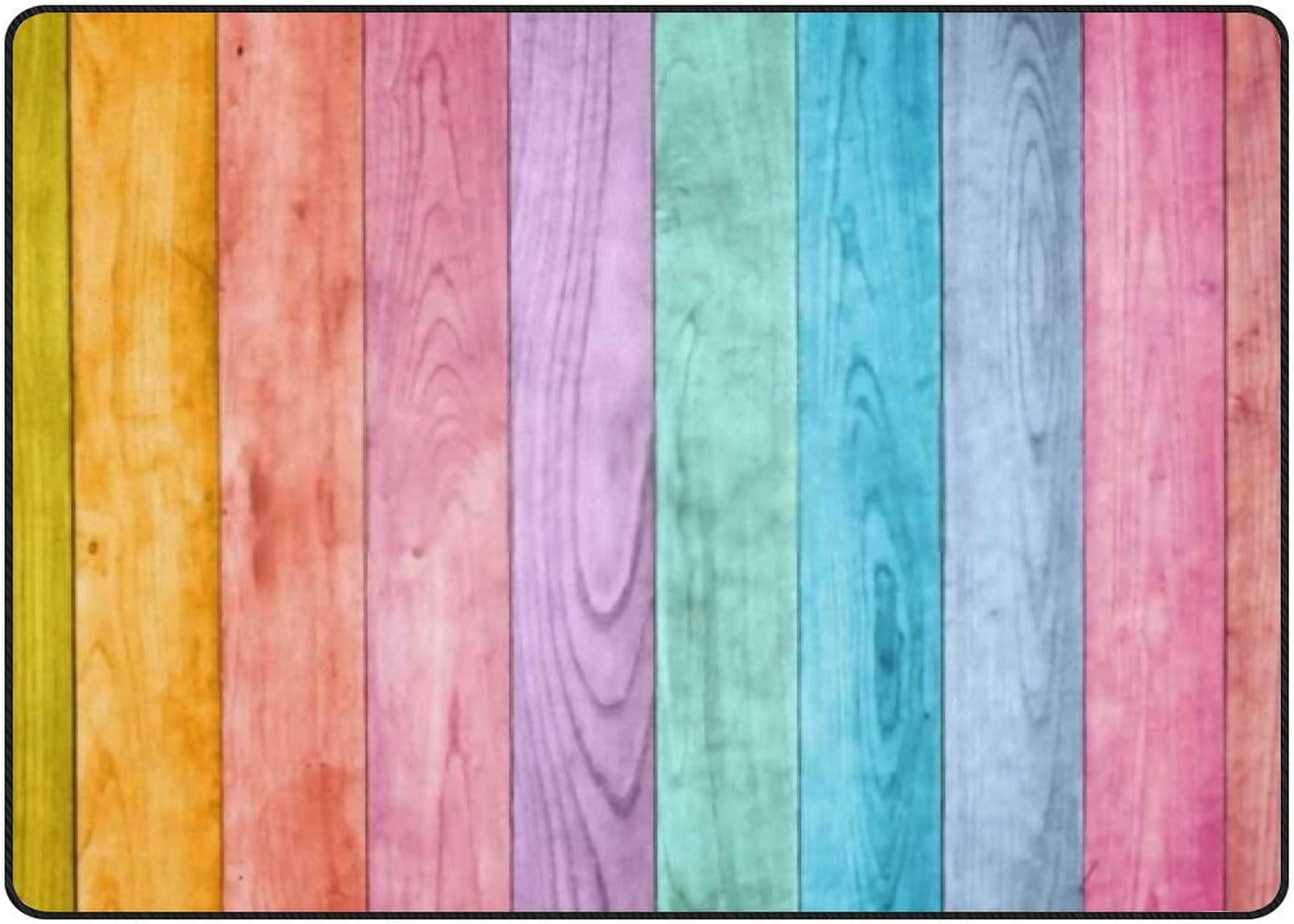 Coolnut Area Rug Colored Wood Background Nursery Rug Floor Mat Kids ...