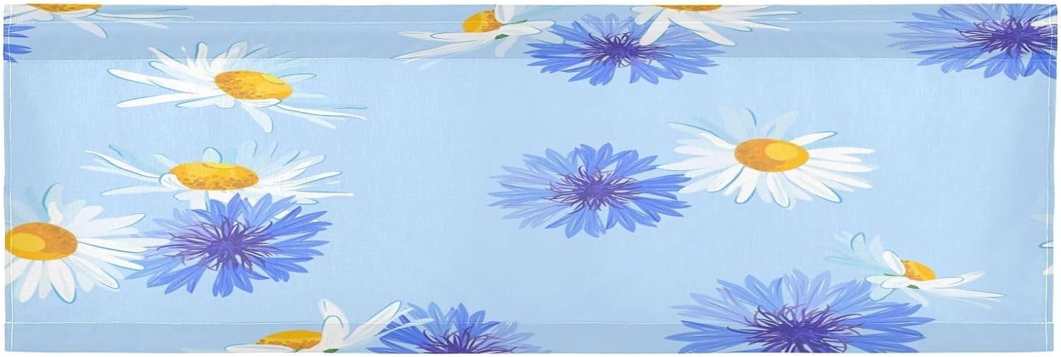 Coolnut Art Daisy Trolley Bag Curtain Drape, 54" x 18" Curtain Window ...