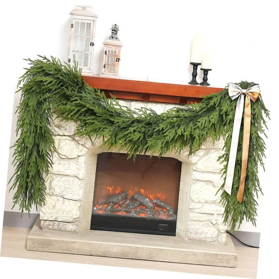 Coolnut Artificial Norfolk Pine Garland Faux Christmas Garland Garland ...