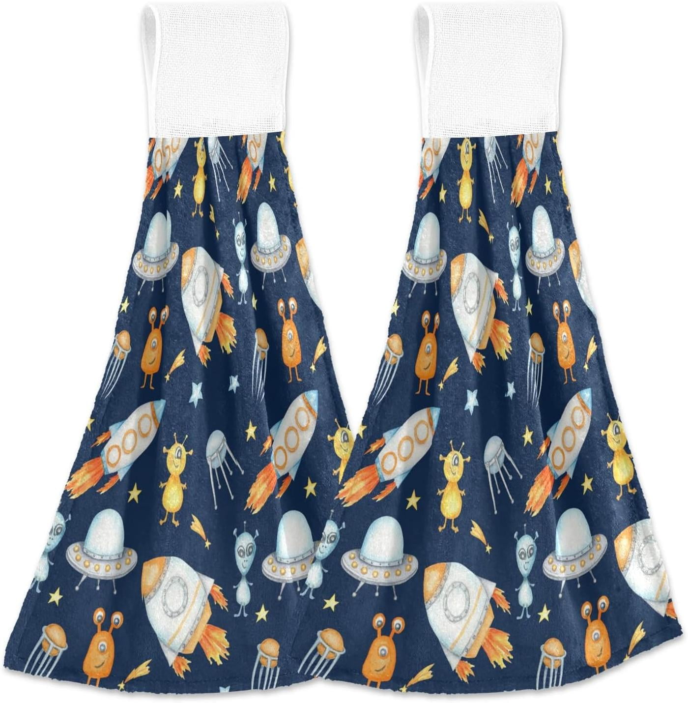 Coolnut Astronaut Space Rocket Spaceship Alien 2Pcs Kitchen Hanging ...