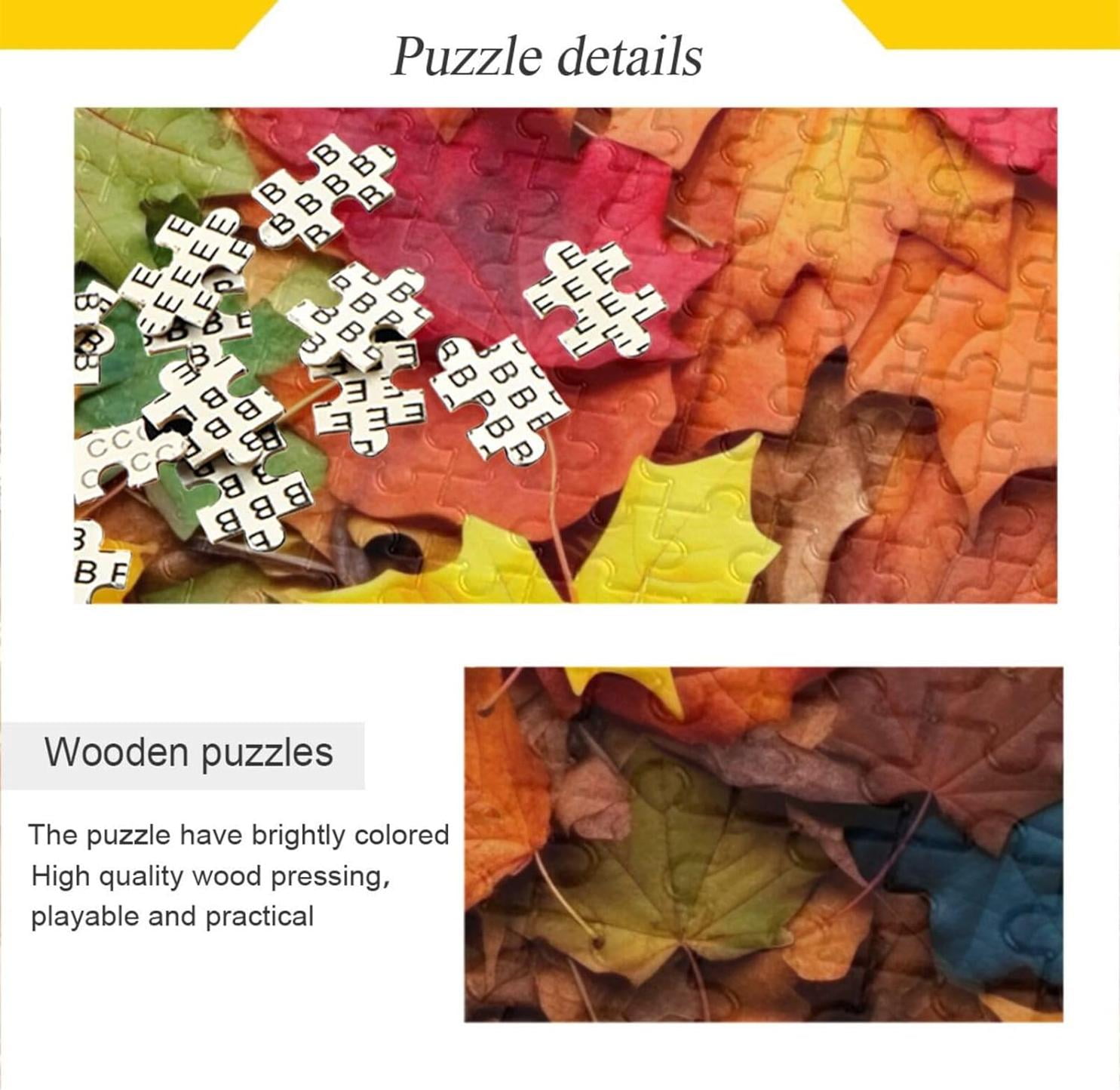 Coolnut Autumn Leaves Puzzles for Adults and Kids 1000 Pieces, Wooden ...
