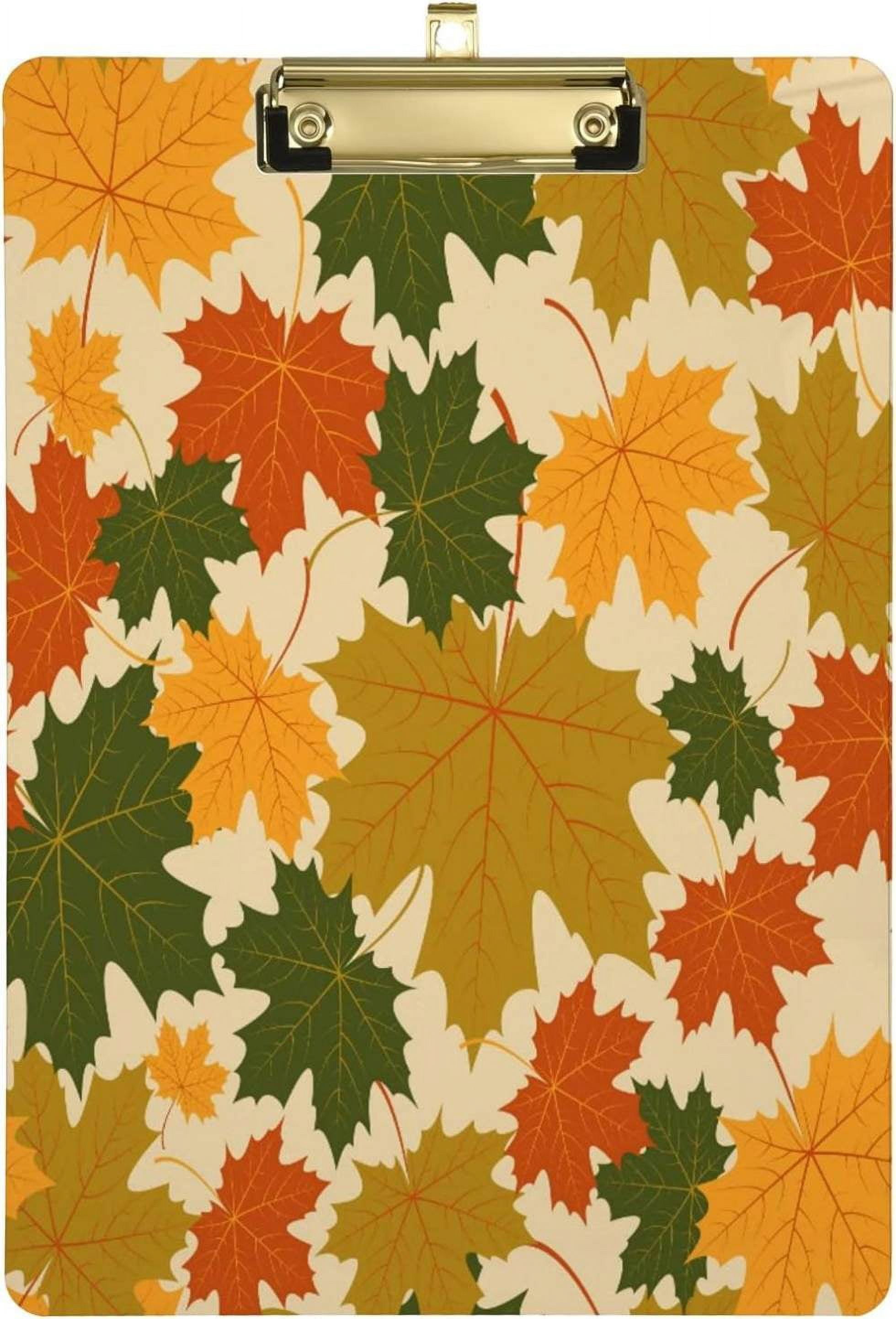 Coolnut Autumn Maple Leaves 12.5"x9" Clipboard, Acrylic Fashion Letter ...