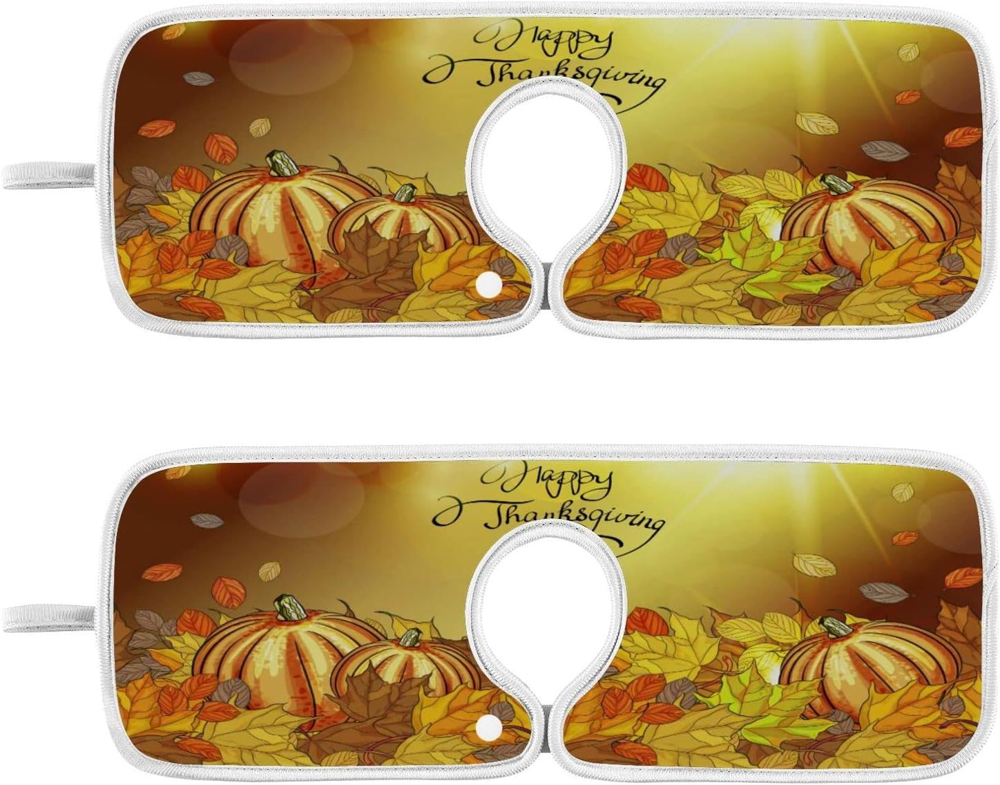 Coolnut Autumn Pumpkin Maple Kitchen Sink Splash Guard for Faucet 2 ...