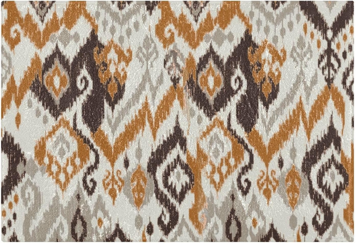Coolnut Aztec Ikat Pattern Bathroom Rug Rectangular Bath Mat Non Slip ...