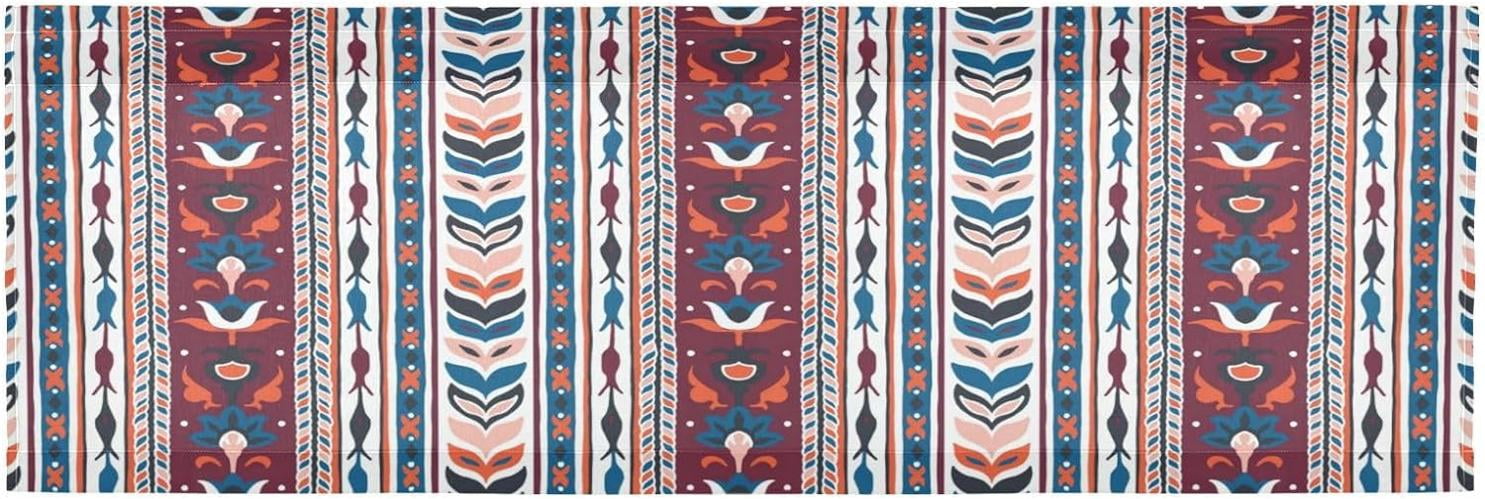 Coolnut Aztec Style Tribal Texture Valance Curtains for Kitchen or ...