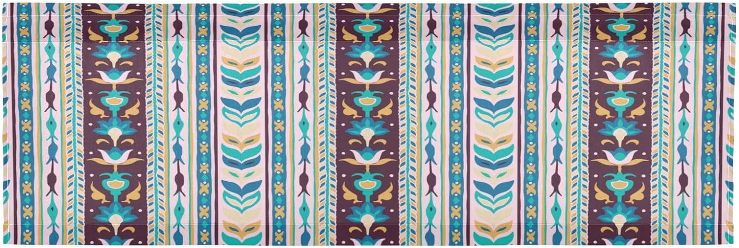 Coolnut Aztec Style Tribal Texture Valance Curtains for Kitchen or ...