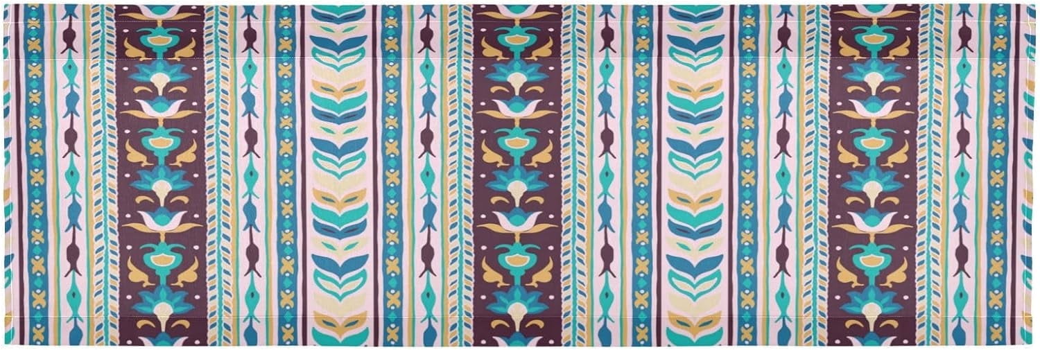 Coolnut Aztec Style Tribal Texture Valance Curtains for Kitchen or ...