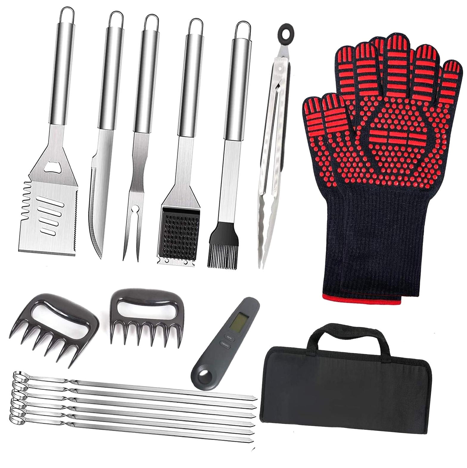 Coolnut BBQ Grill Set, Stainless Steel Grilling Utensils Collection for ...