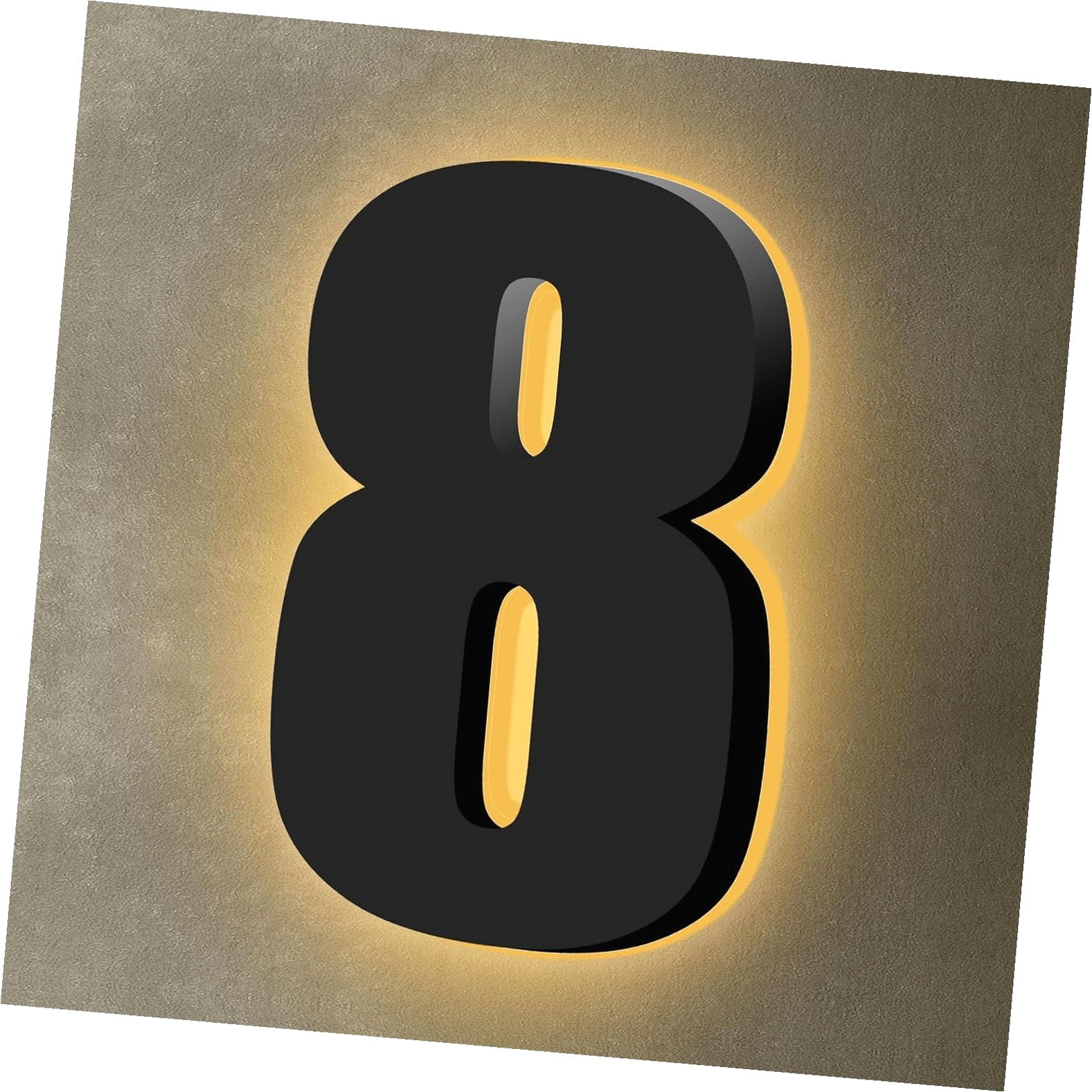 Coolnut Backlit Address Numbers, 7 Inch House Numbers, Steel Hand ...