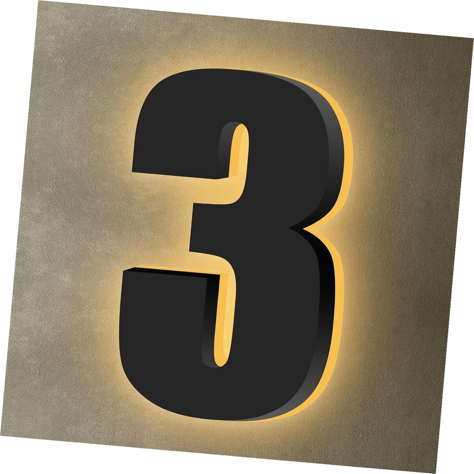 Coolnut Backlit Address Numbers, 7 Inch House Numbers, Steel Hand ...