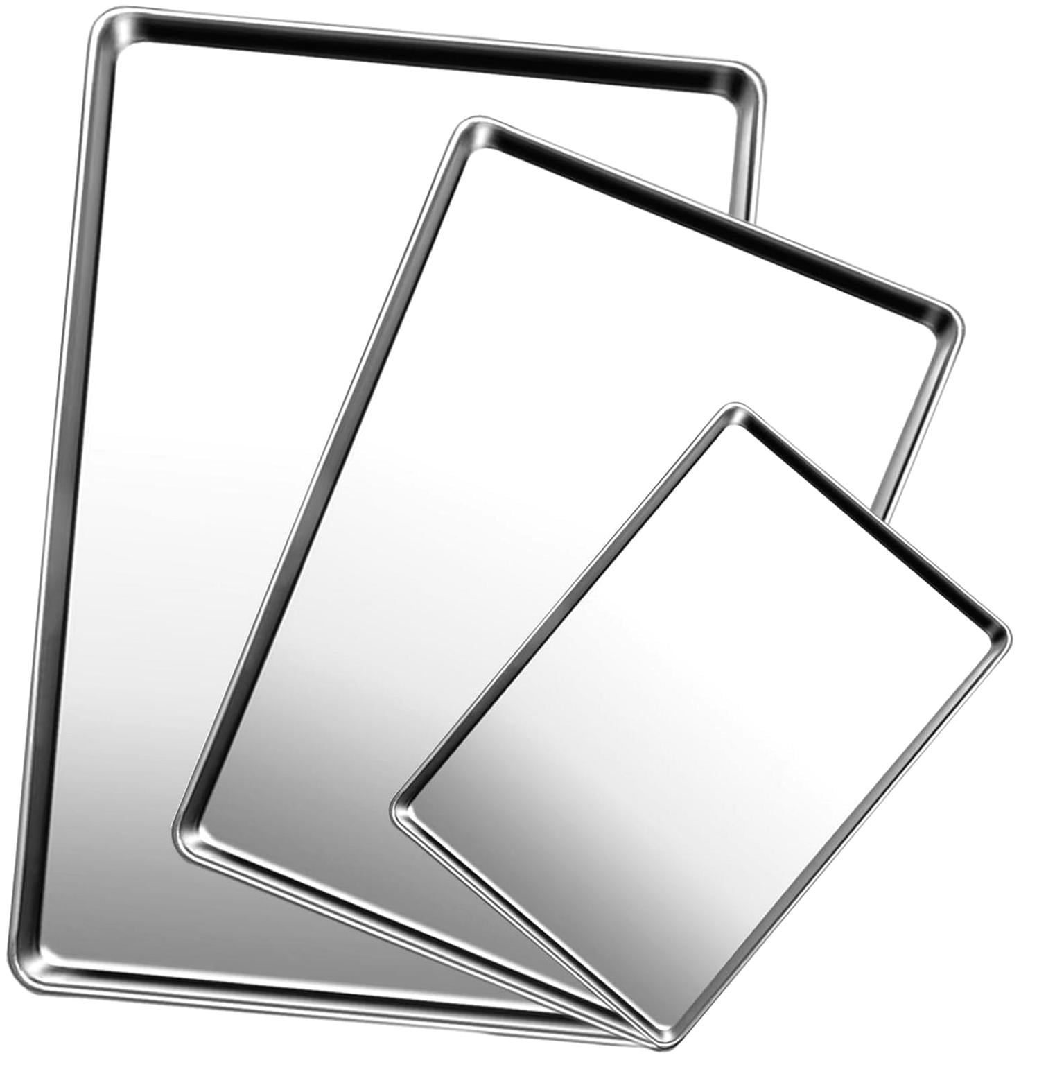 Coolnut Baking Sheet Set of 3, Stainless Steel Cookie Sheet Baking ...