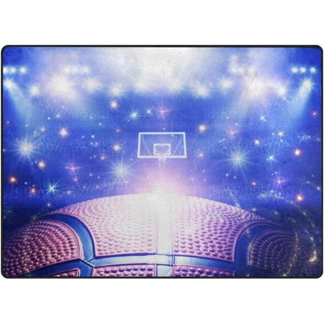 Coolnut Basketball Arena 3D Area Rug Pad, 63 x 48 inch 100% Light ...