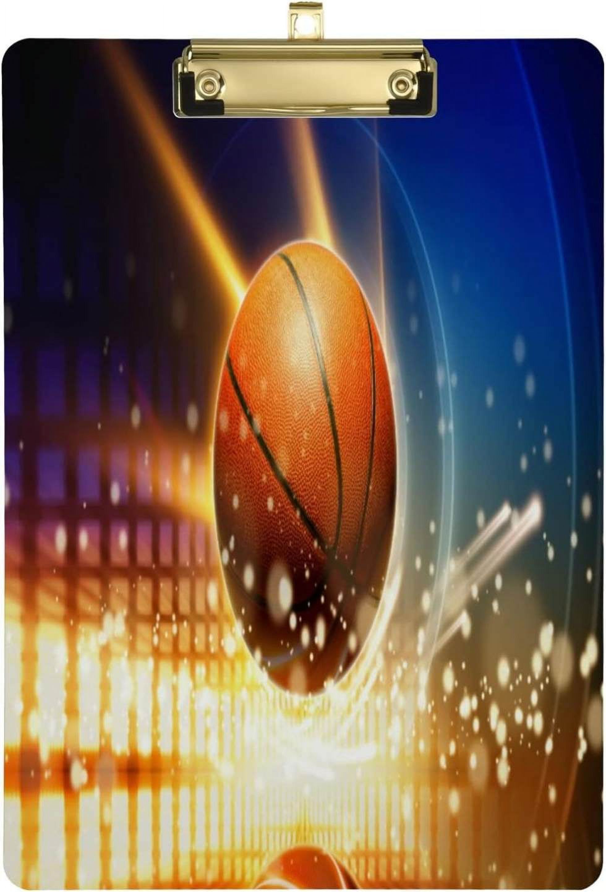 Coolnut Basketball Fire Football 12.5"x9" Clipboard, Acrylic Fashion ...