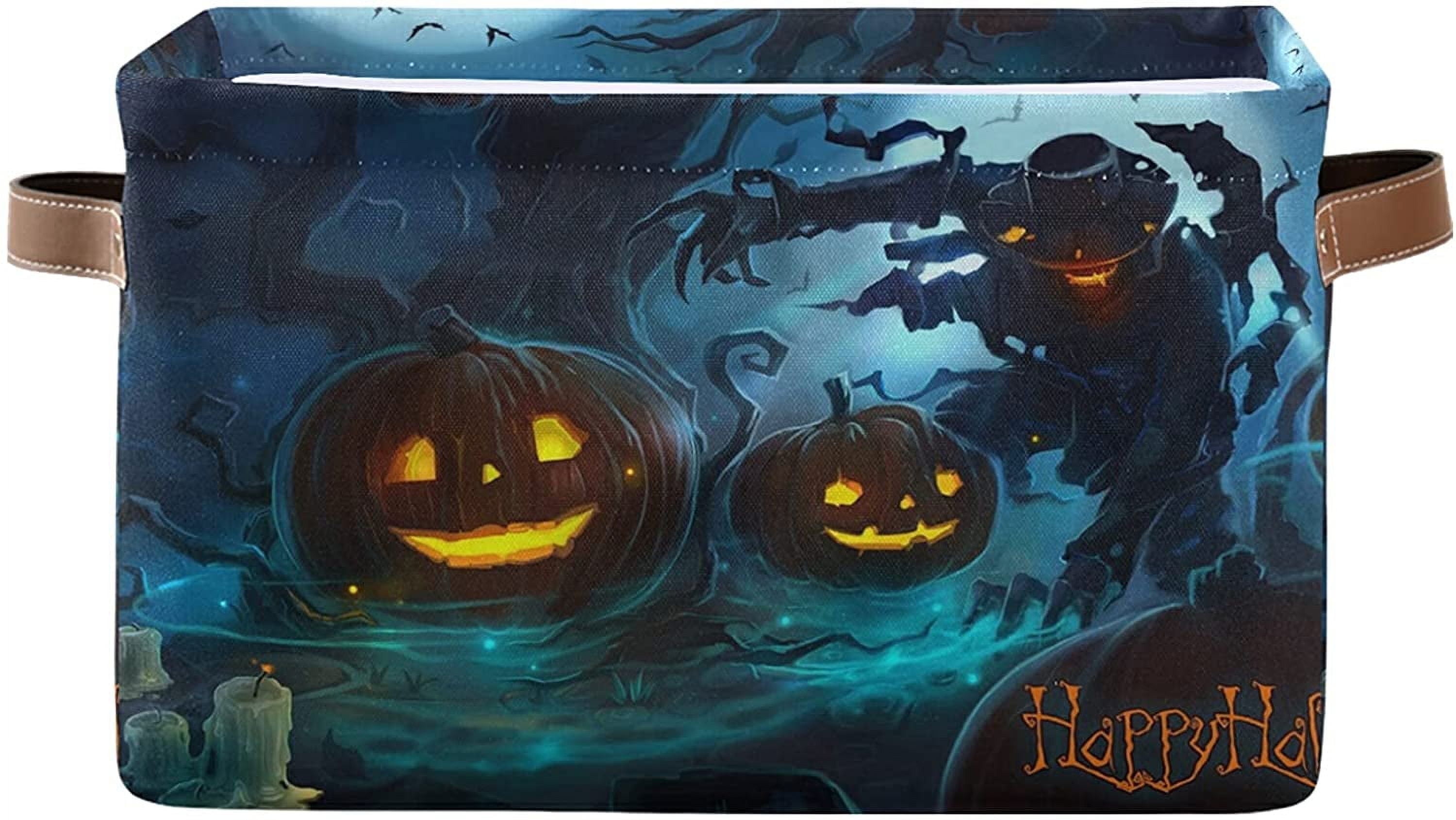 Coolnut Bat Pumpkin Halloween Storage Bin for Toy Storage Basket Dirty ...