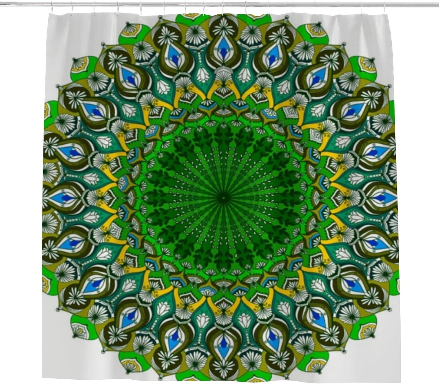 Coolnut Bath Shower Curtain Liners Abstract Colorful Mandala 60x72in ...