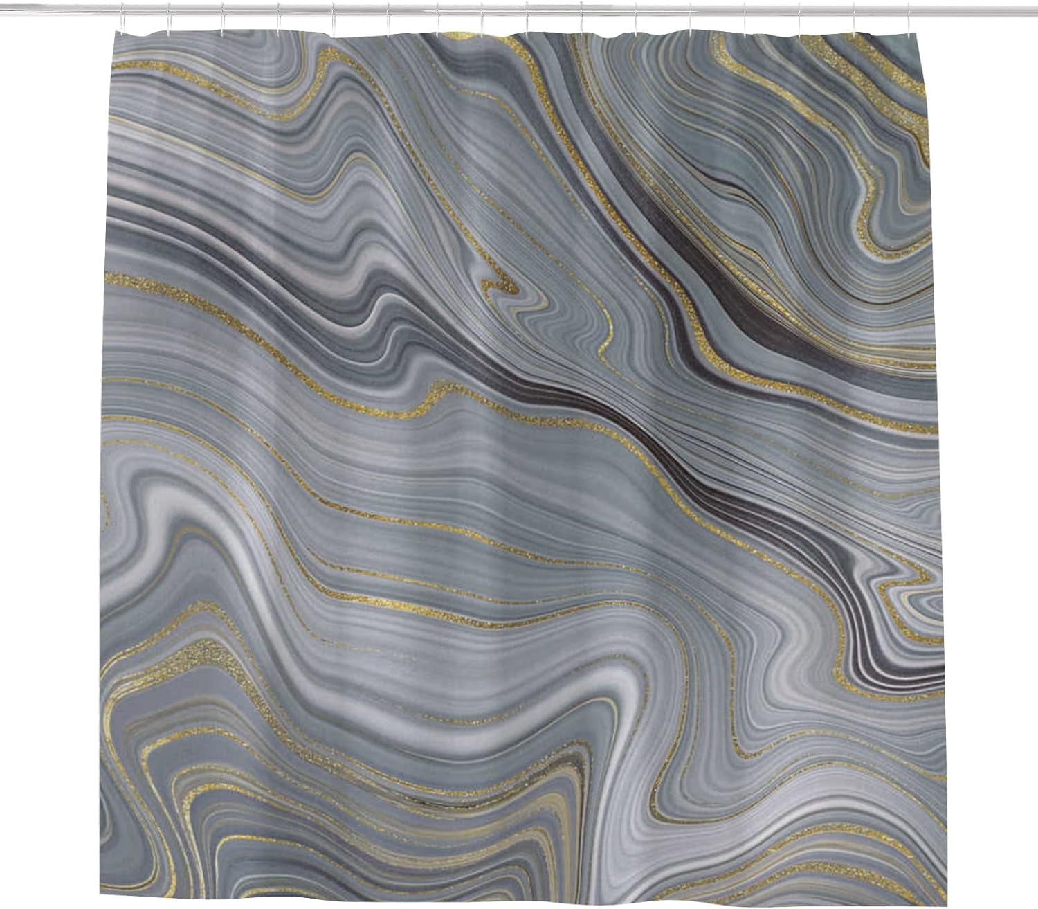 Coolnut Bath Shower Curtain Liners Abstract Grey Marble 60x72in ...