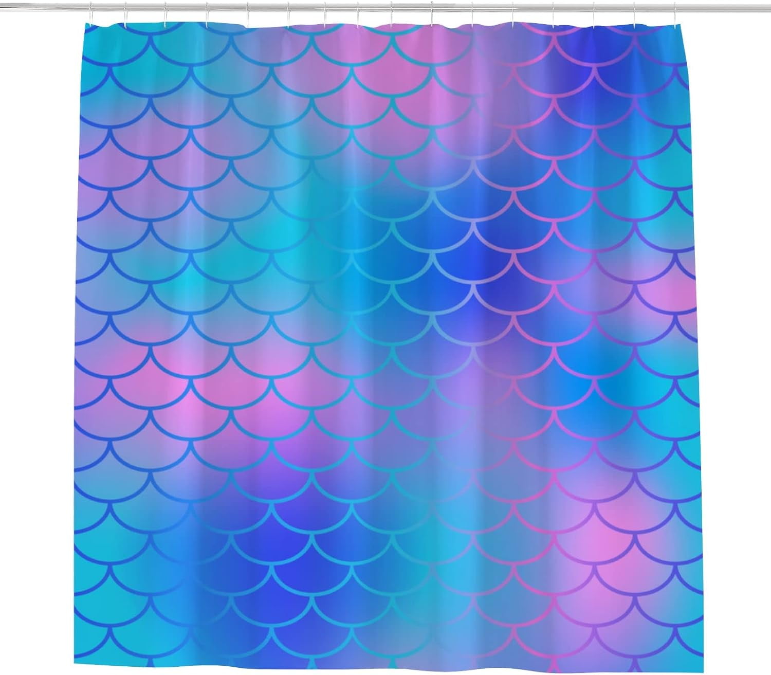 Coolnut Bath Shower Curtain Liners Cool Color Magic Mermaid Tail ...