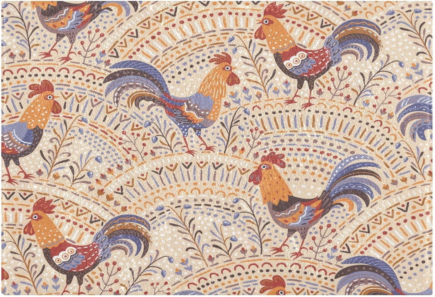 Coolnut Bathroom Rug Mat Cute Roosters Bath Mat Super Soft Absorbent ...