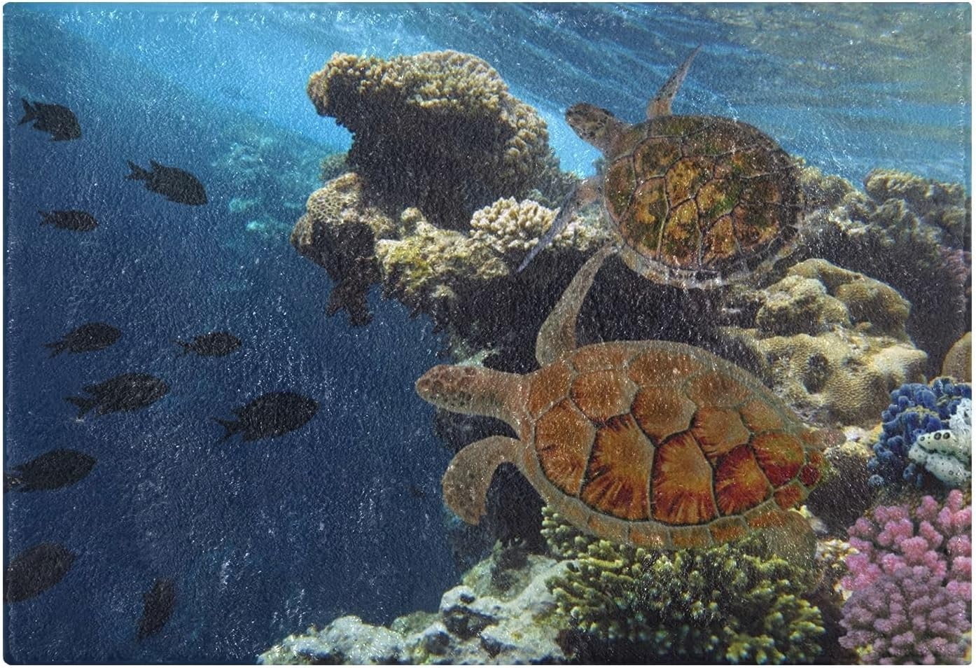 Coolnut Bathroom Rug Mat Green Turtle Bath Mat Super Soft Absorbent ...