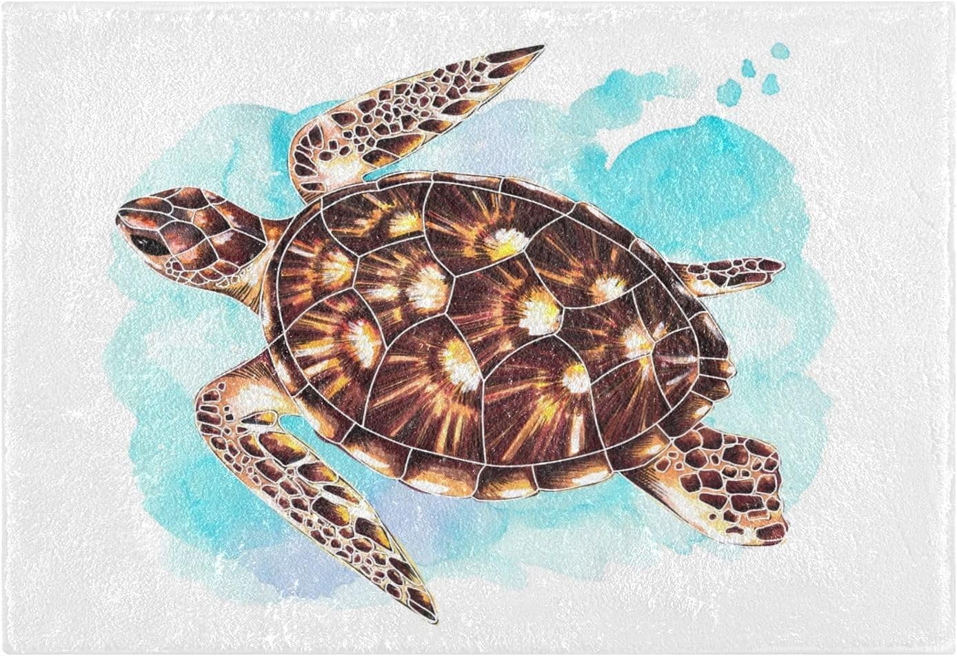 Coolnut Bathroom Rug Mat Water Turtle Bath Mat Super Soft Absorbent ...