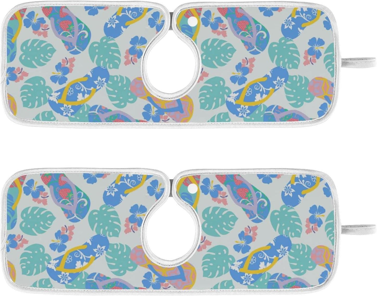 Coolnut Beach Flip Flops Sink Splash Guard for Faucet 2 Packs Faucet ...