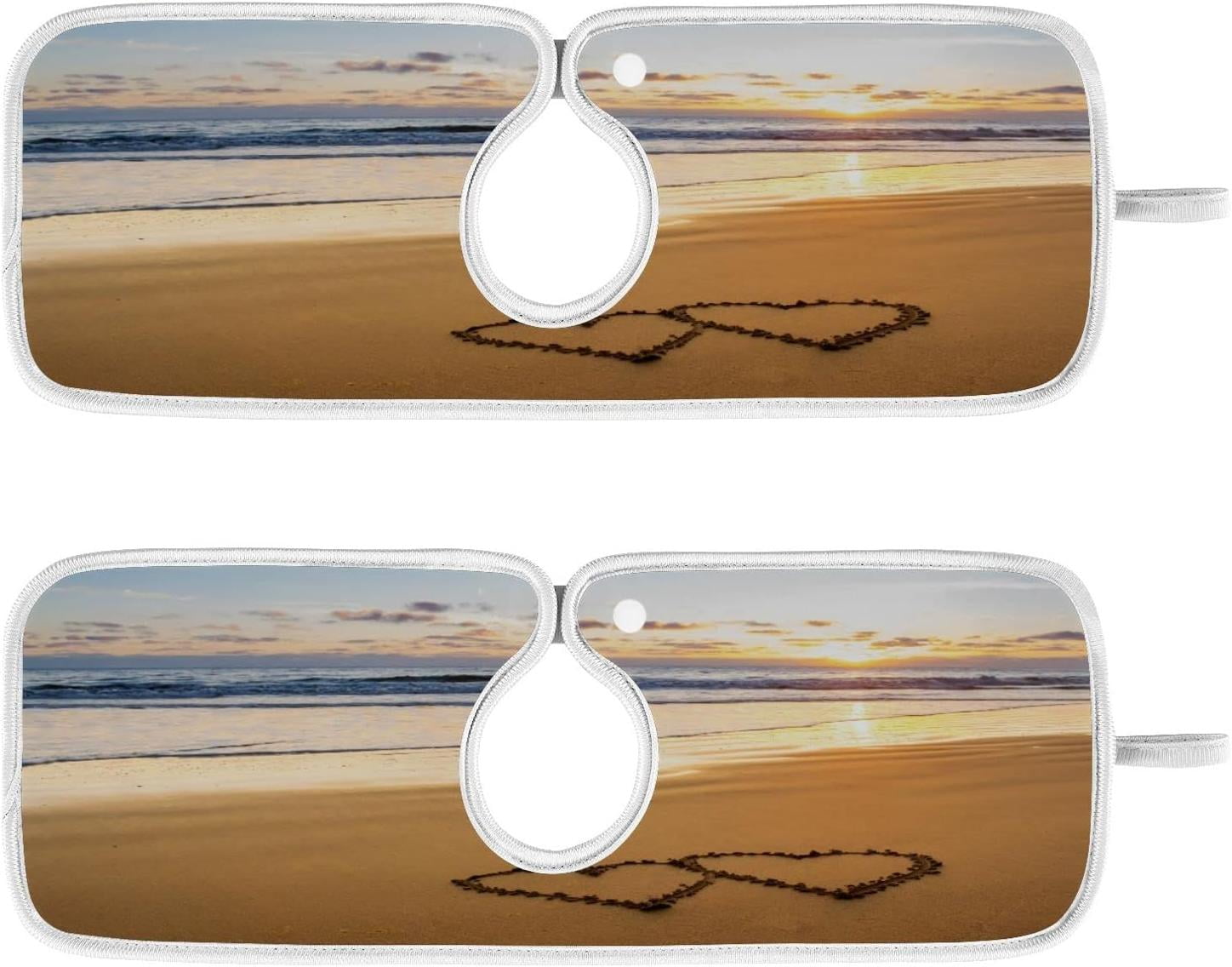 Coolnut Beach Hearts Summer Sink Splash Guard for Faucet 2 Packs Faucet ...