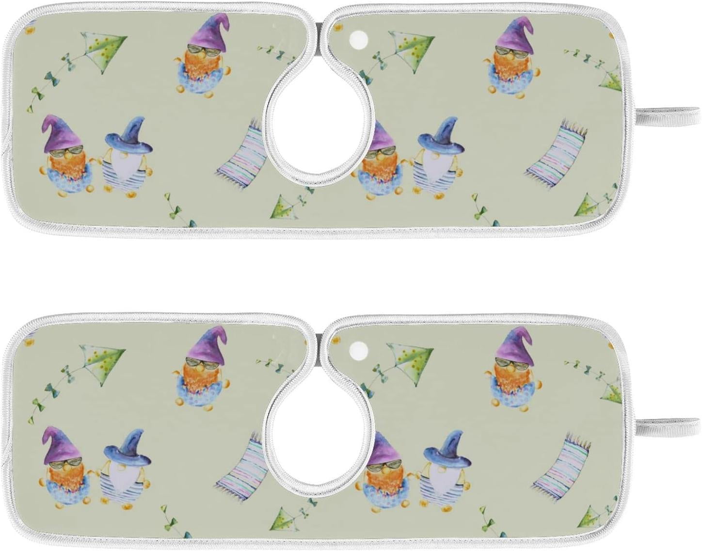 Coolnut Beach Party Gnomes Sink Splash Guard for Faucet 2 Packs Faucet ...