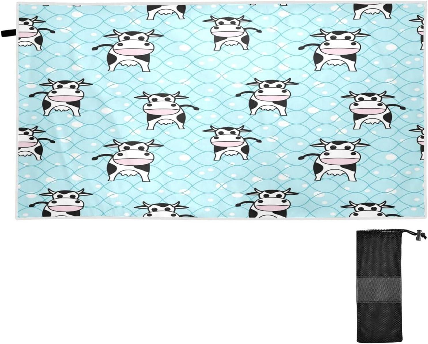 Coolnut Beach Towels Cows Milk Box Fish Scale Camping Towels Sand Free ...