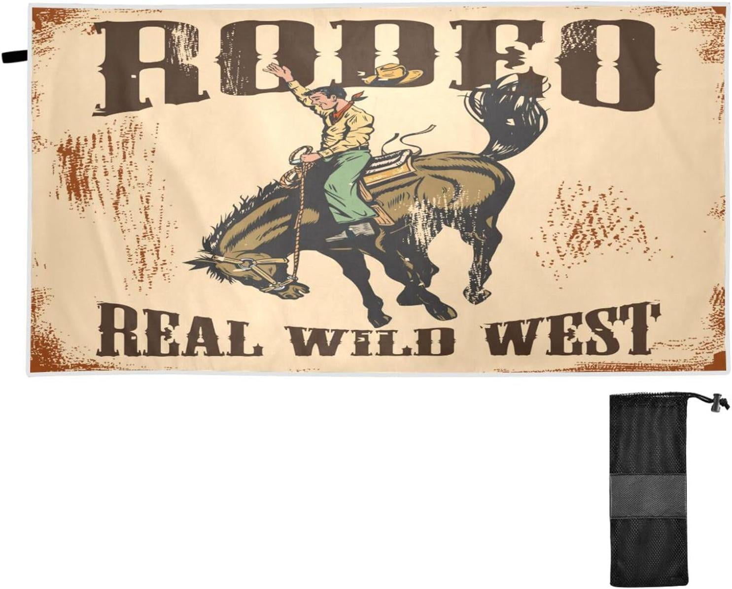 Coolnut Beach Towels Rodeo Cowboy Camping Towels Wild Horse Sand Free ...