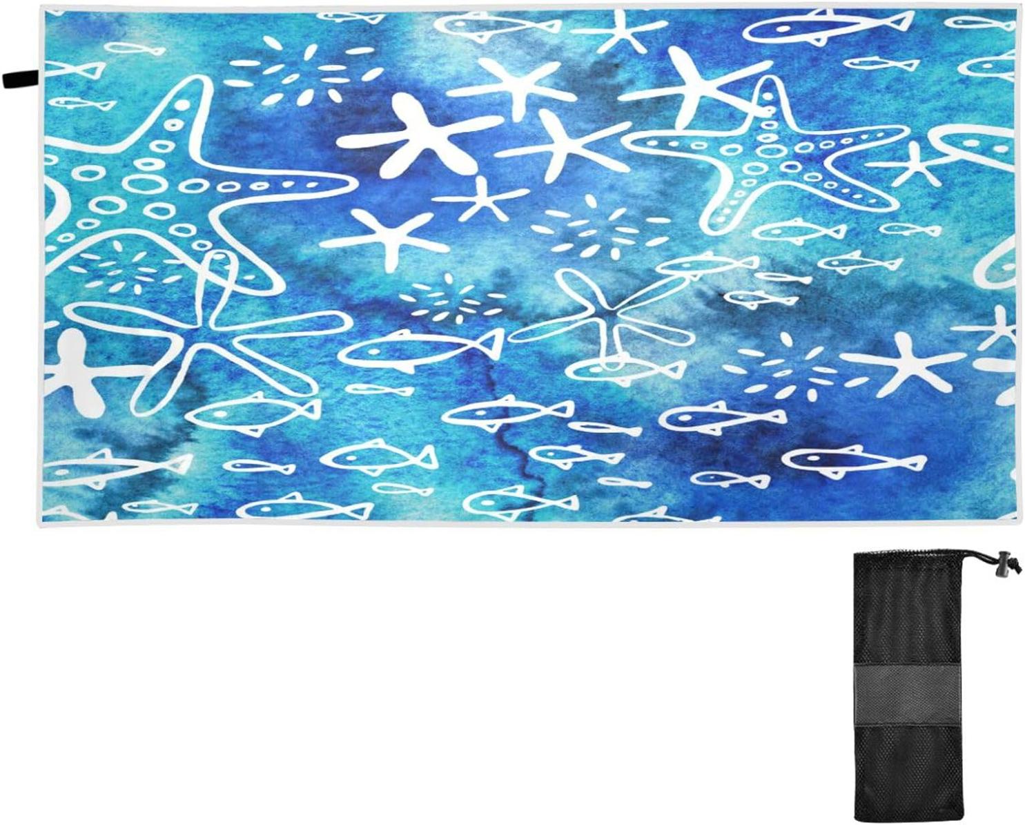 Coolnut Beach Towels Sea Starfish Fishes Camping Towels Summer Tropical ...