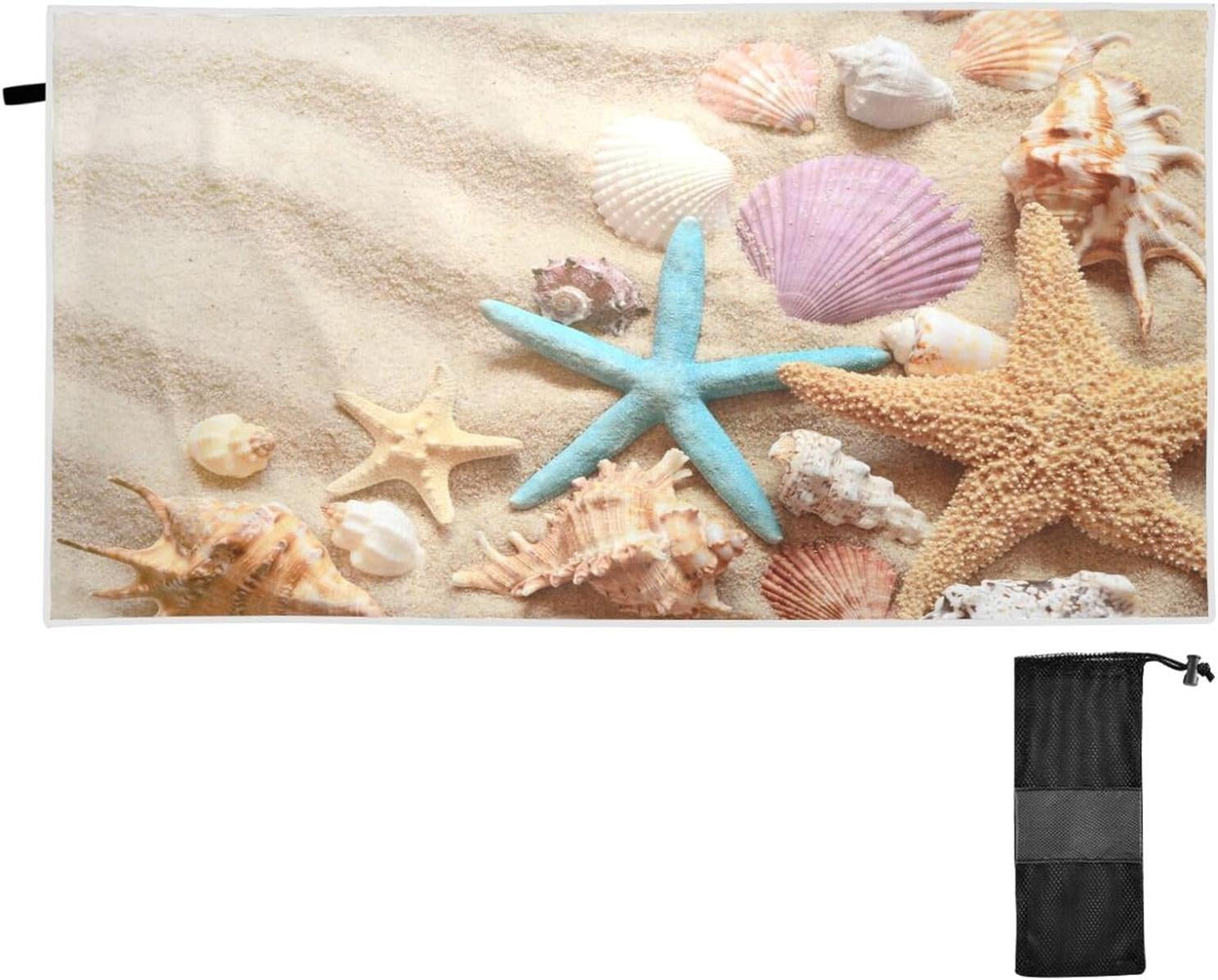 Coolnut Beach Towels Seashells Starfish Summer Beach Camping Towels ...