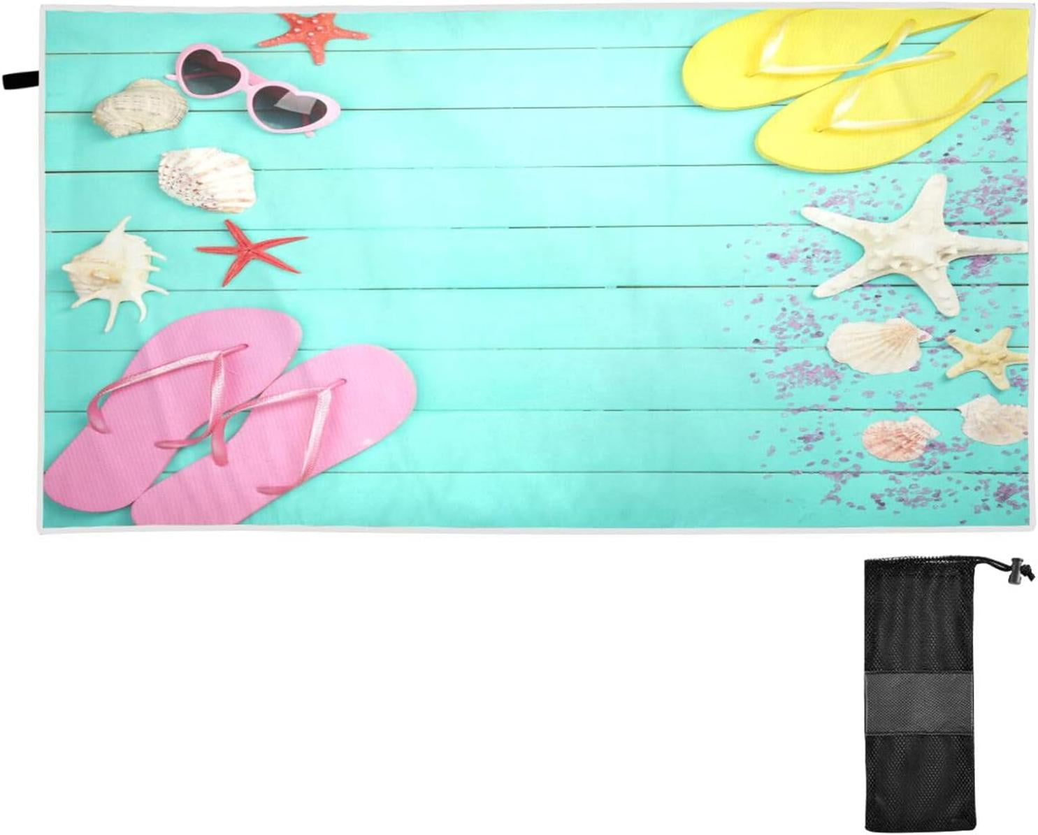 Coolnut Beach Towels Starfish Seashell Wood Texture Camping Towels ...