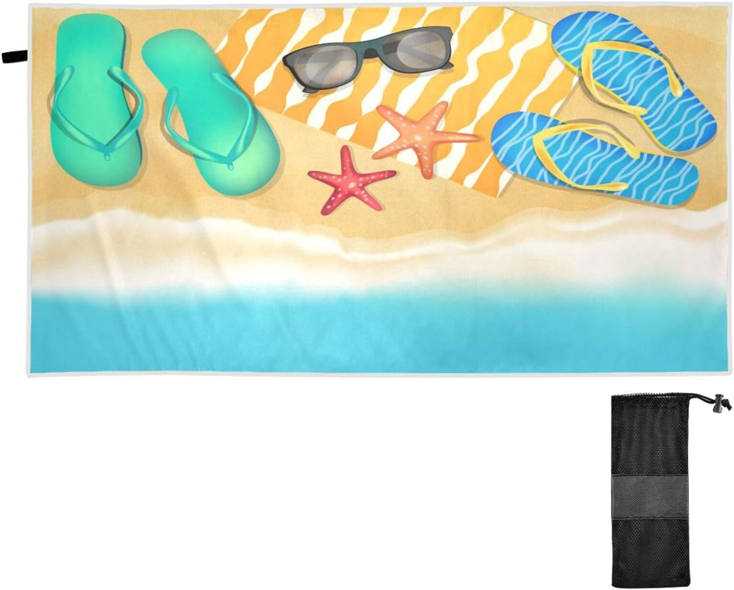 Coolnut Beach Towels Summer Beach Flip Flop Camping Towels Tropical Sea ...