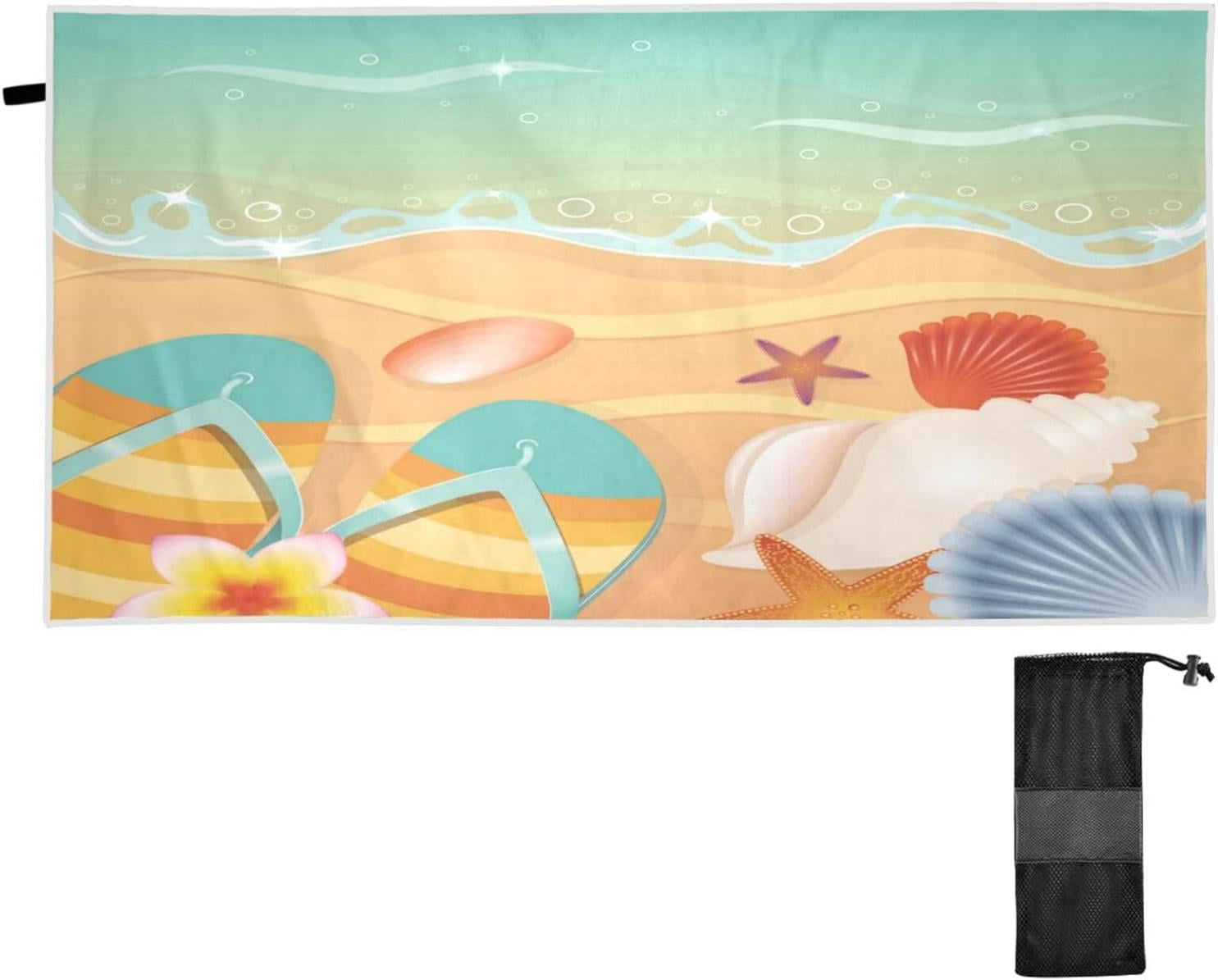 Coolnut Beach Towels Summer Beach Flip Flop Camping Towels Tropical ...