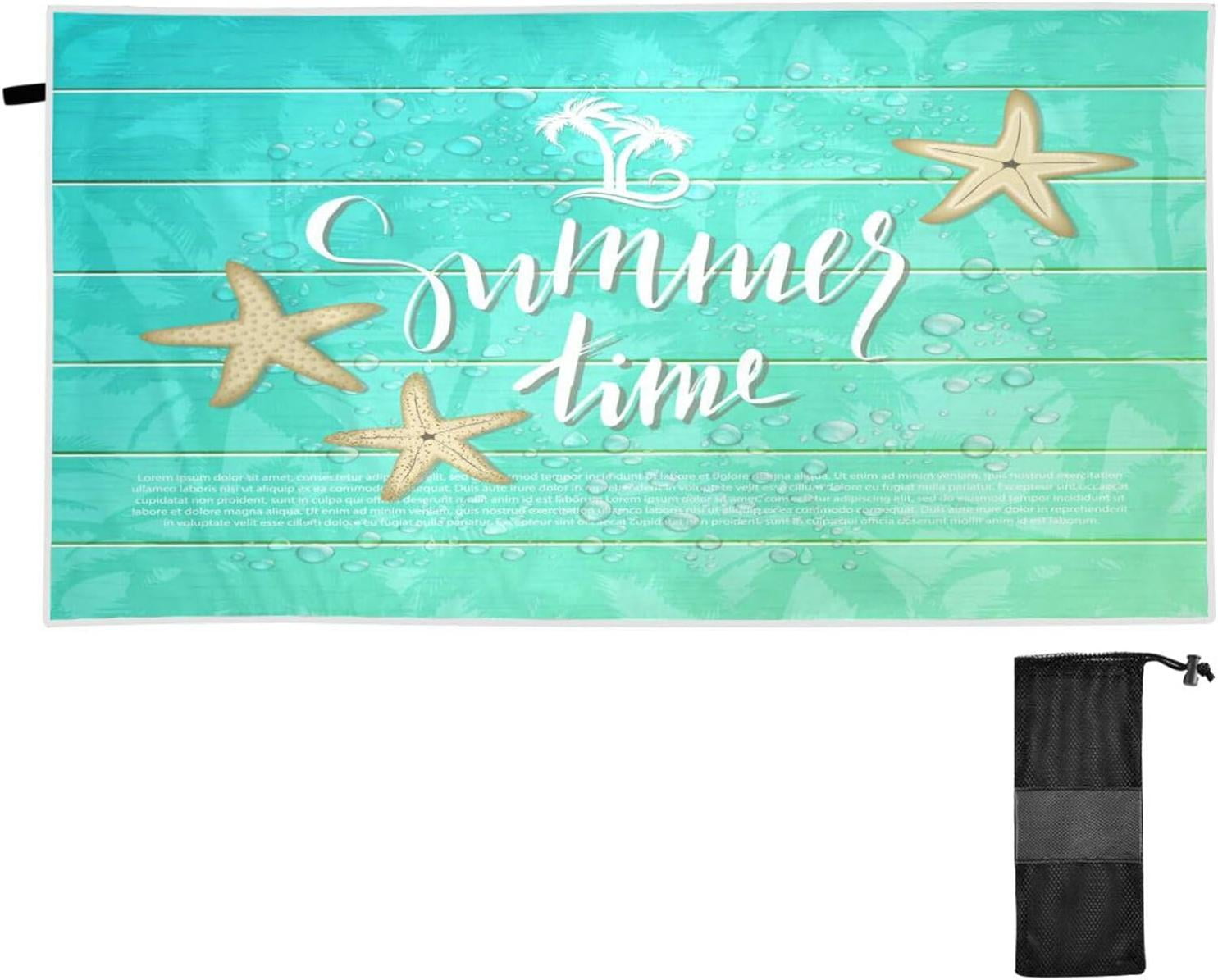 Coolnut Beach Towels Summer Starfish Wood Texture Camping Towels ...