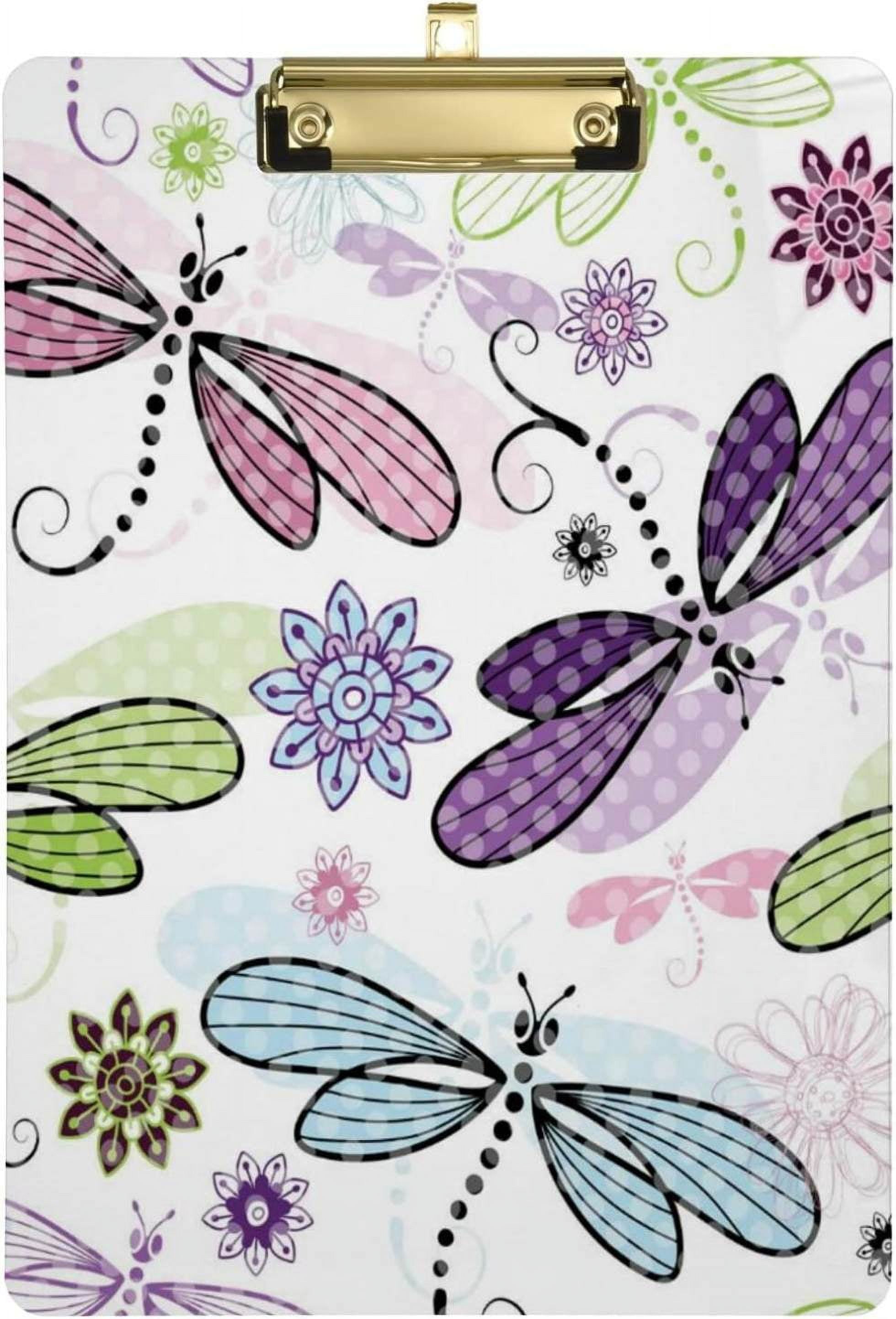 Coolnut Beautiful Colorful Dragonfly 12.5"x9" Clipboard, Acrylic ...