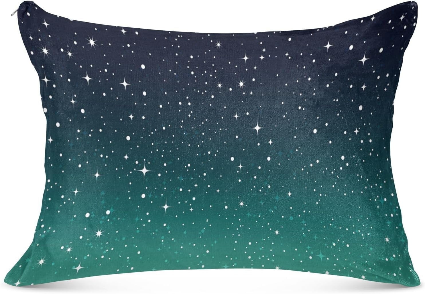 Coolnut Beautiful Galaxy Stars Zipped Velvet Pillowcases 20x40 in, Soft ...
