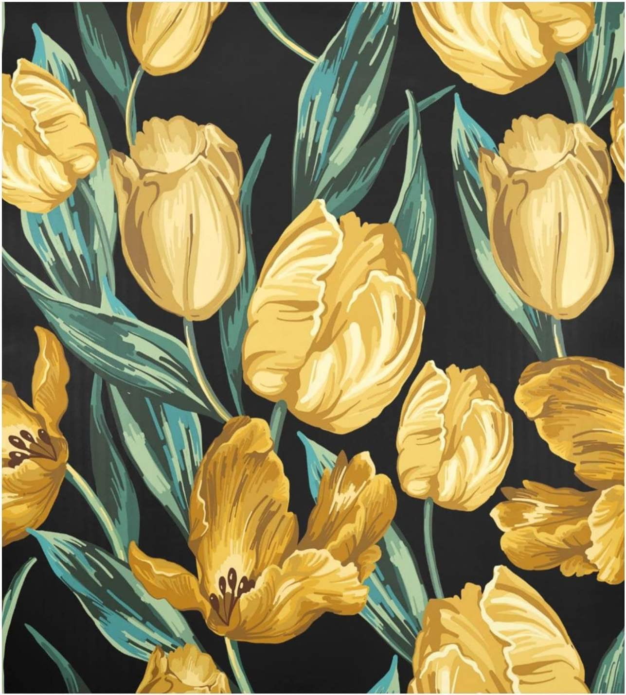 Coolnut Beautiful Gold Tulips Flower Leaves Dishwasher Magnet Cover 23 ...